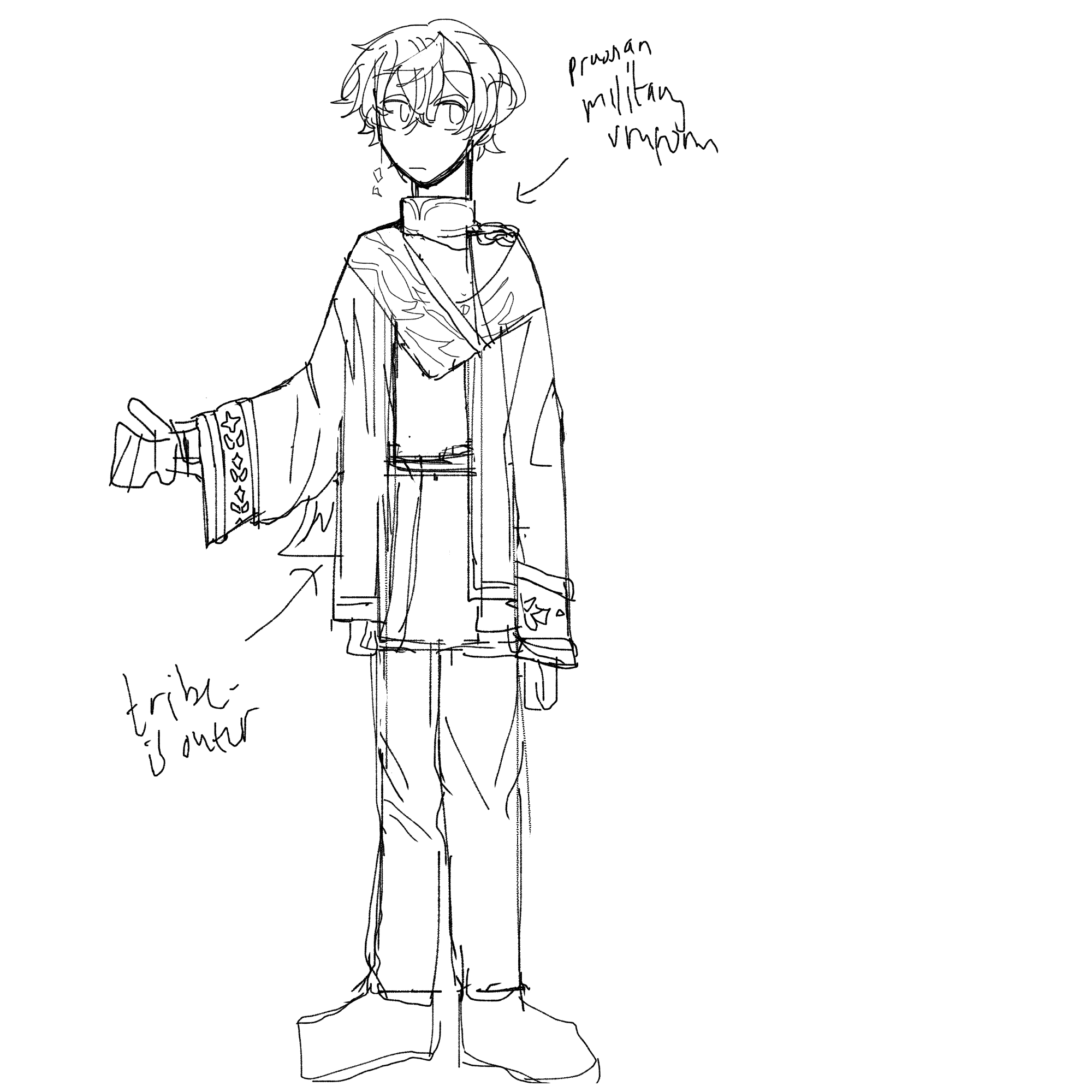 Varh's refsheet sketch! - itch.io