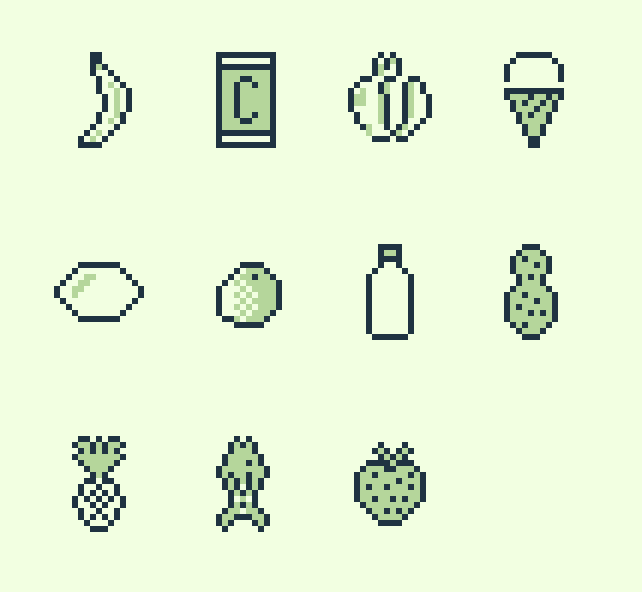 Fruits and Foods Sprite Pack for GB Studio by GamechangerMods