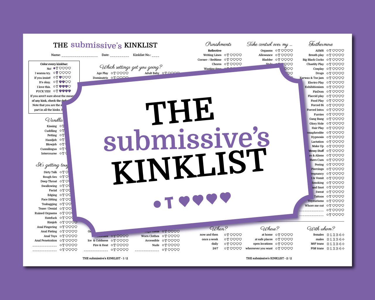 The submissive's kinklist - Know your kinks, share them with your ...