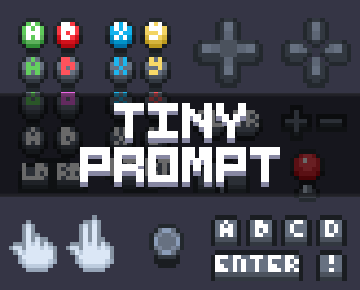 Tiny Prompt - 8x8 UI Buttons (Controller, Keyboard, Touch, and More) by ...
