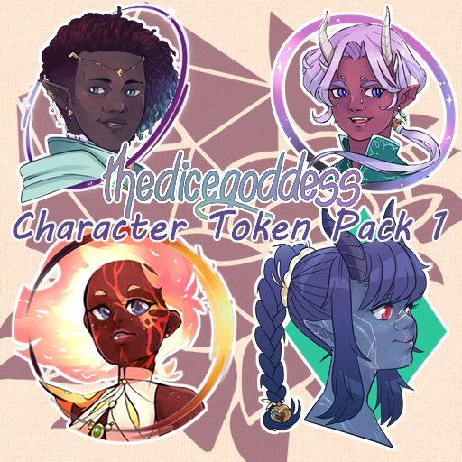 Illustrated Character Token Pack 1 by thedicegoddess