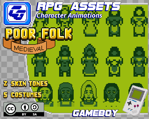 RPG Asset Character 'Poor Folk' #2 GB by chasersgaming