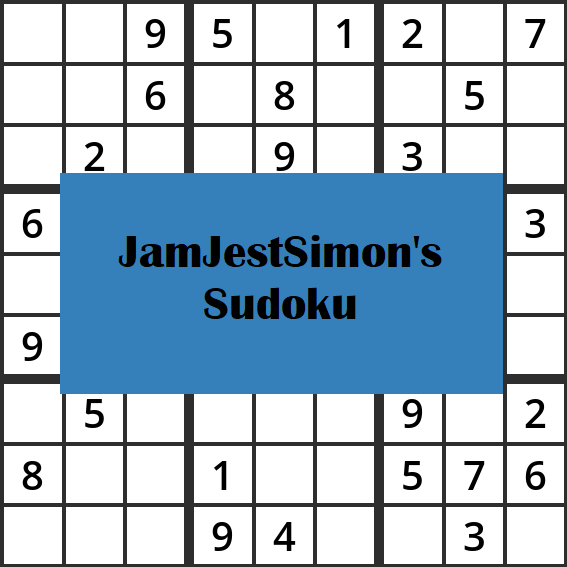 JamJestSimon s Sudoku By JamJestSimon