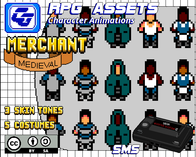 RPG Asset Character 'Merchant' SMS by chasersgaming