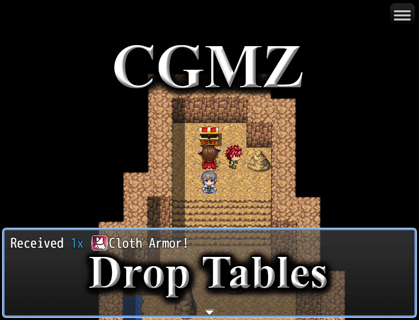 [CGMZ] Drop Tables for RPG Maker MZ by Casper Gaming