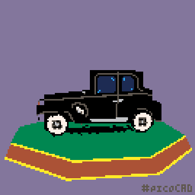 Mob car from the 30s (picoCAD Model) by Horst_Freigang