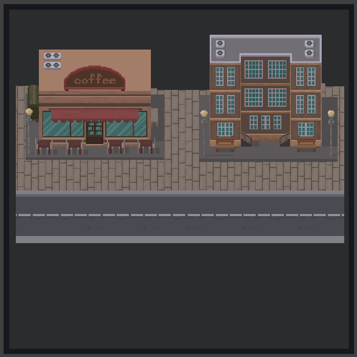 Top down buildings and tiles by Sweeetpotatoo