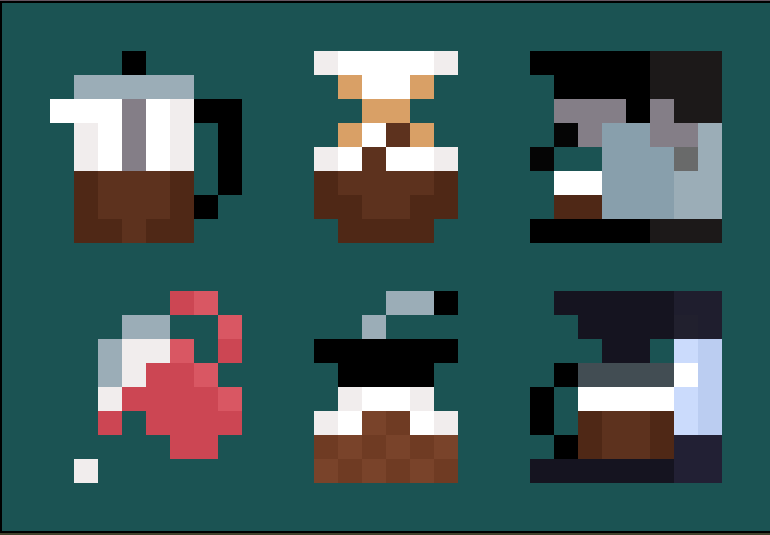 Coffee 8x8 and 16x16 by katame13