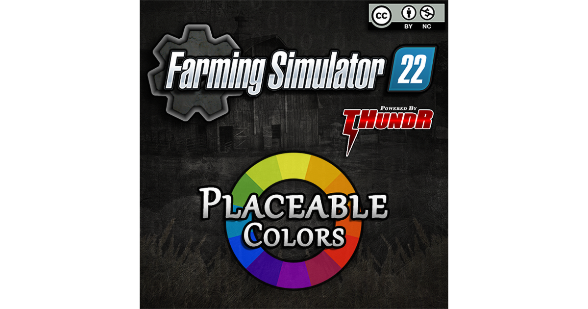 FS22 Placeable Colors by ThundRFS