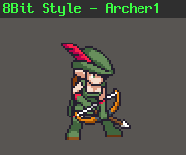 8-Bit Heroes2) Archer1 by Sagak Art (Pururu)