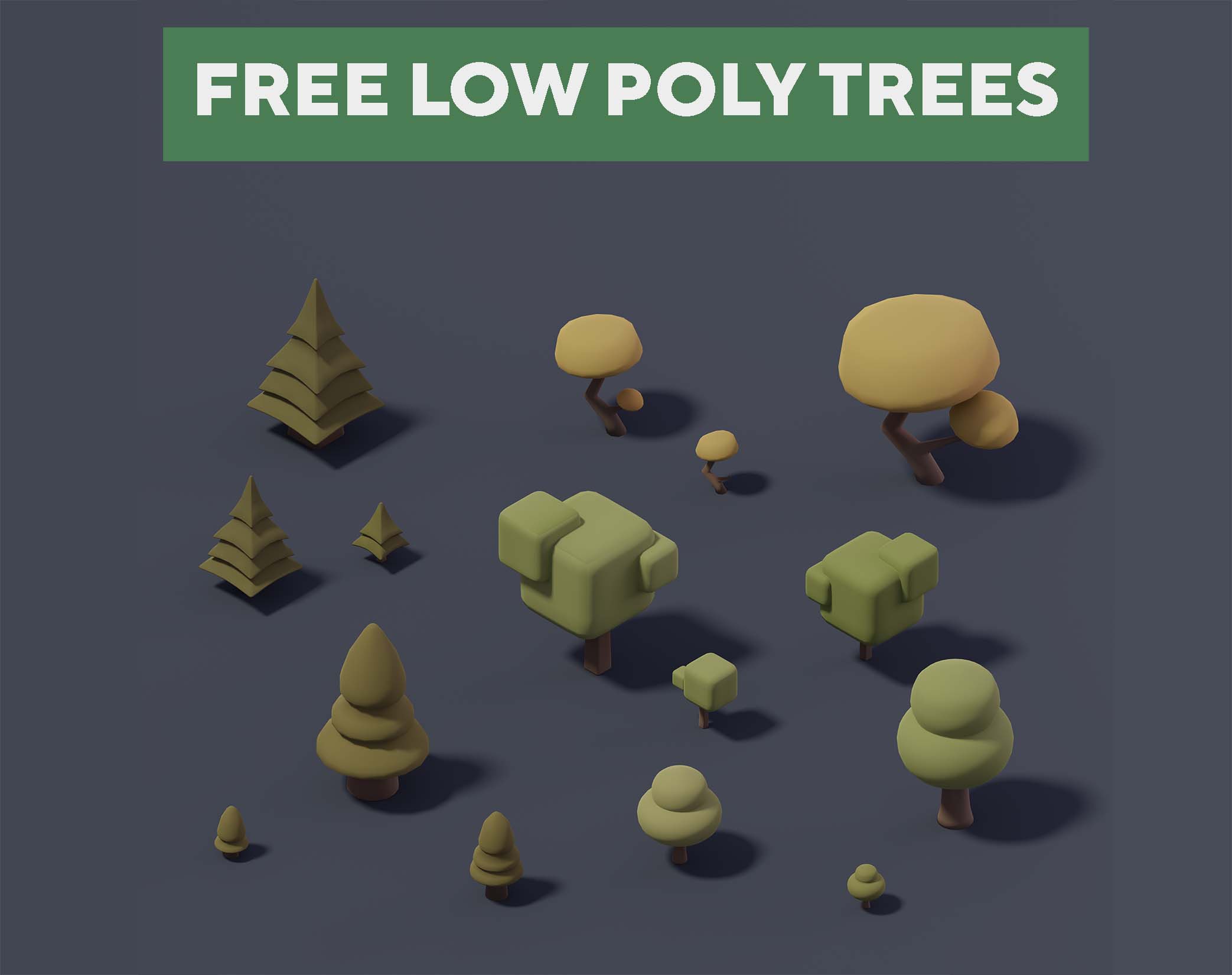 FREE LOW POLY TREES by Felipe Greboge