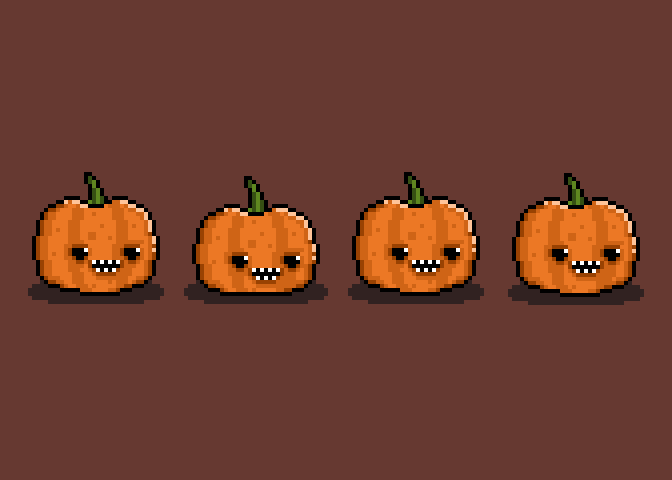 2D Pixel Art Undead Pumpking Sprites by Pixxilandartstudio