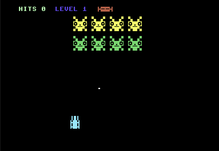 PETSCII Raiders (C64) by Peter Caspari by BASIC 10Liner