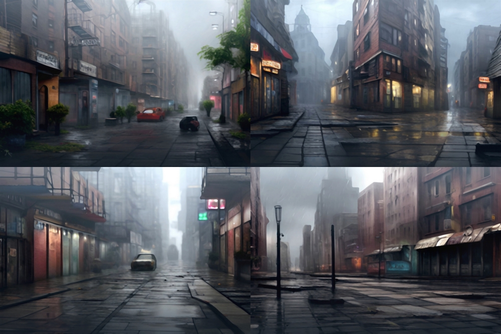 Low Income City Pack: 6 Visual Novel Backgrounds by Rachel Chen