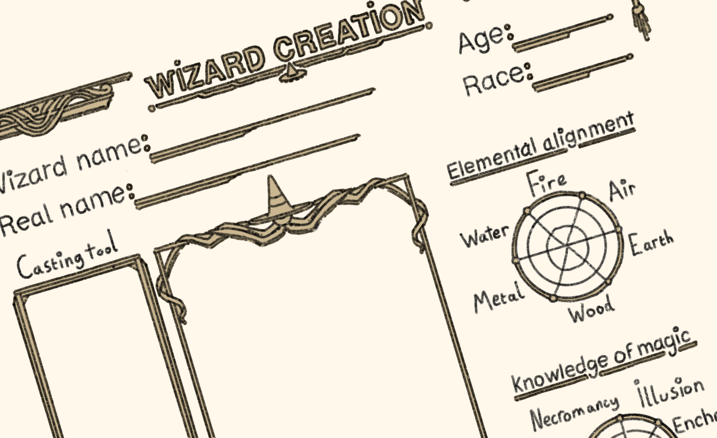 wizard creation sheet by Joe-AustinFlynn