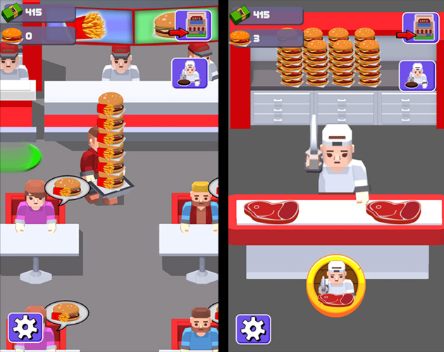 Burger Cafe Idle Tycoon – HTML5 Game – C3P by animegamebox