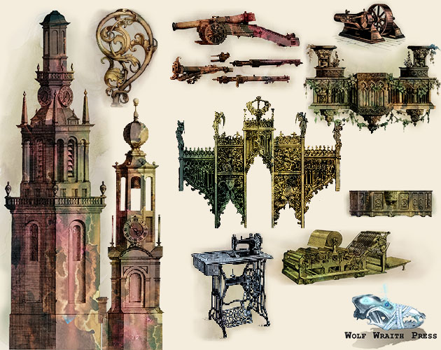 10 creative commons spot illustrations by Wolf Wraith