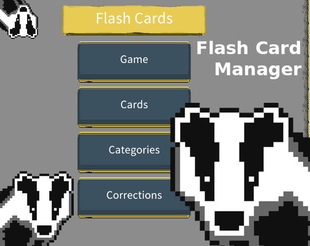Flash Card Manager by Badger for Join The itch.io Selects Spring Bundle ...