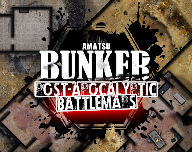 Abandoned Bunker ☢️ Post-apocalyptic battlemap by Amatsu Maps