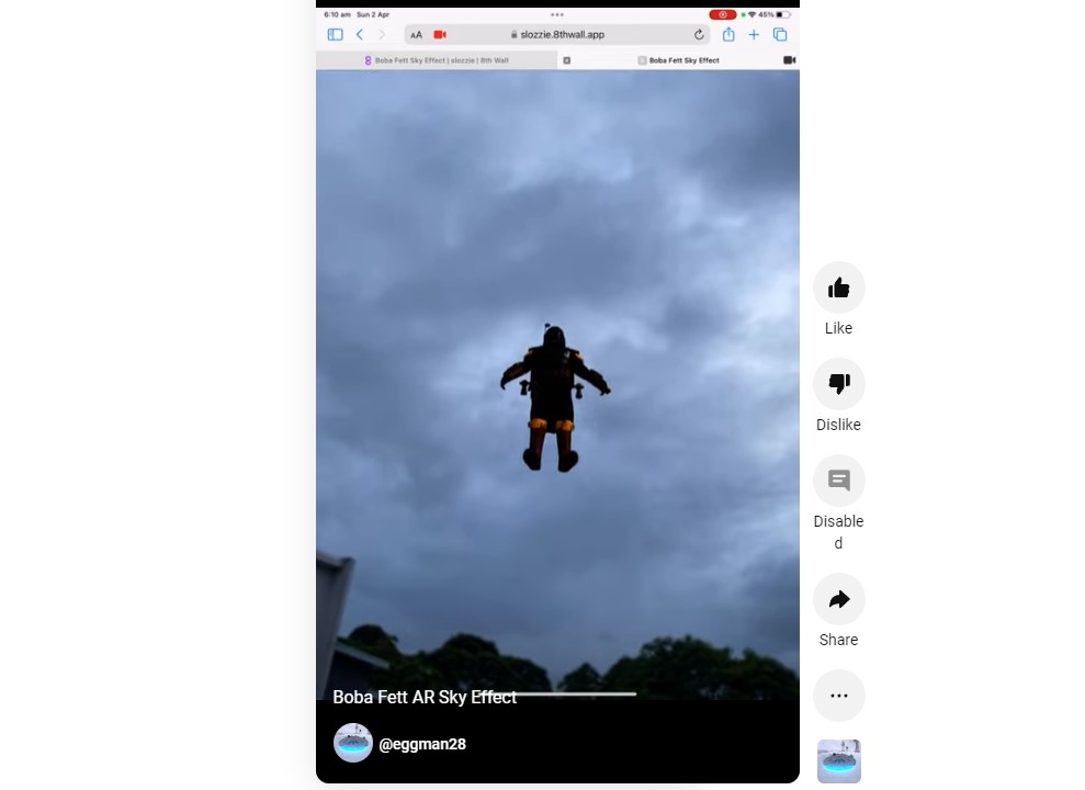 AR Sky Effect - Boba Fett by EggMan28 for 8th Wall March Challenge: Sky ...