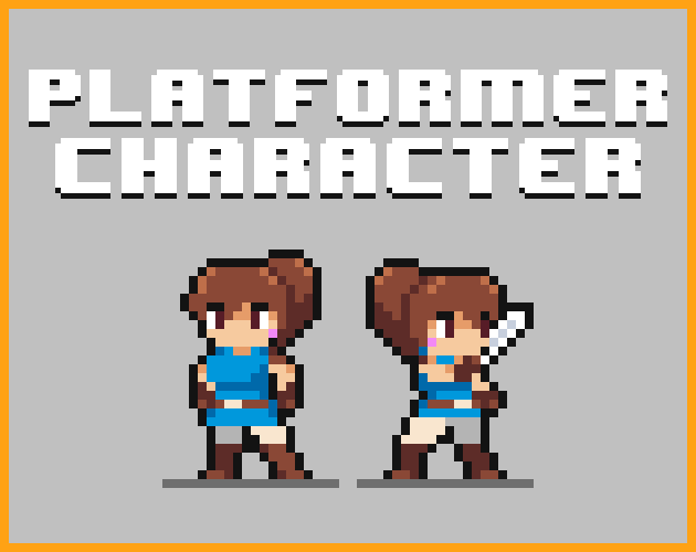 Woman Platformer Character by Solluco