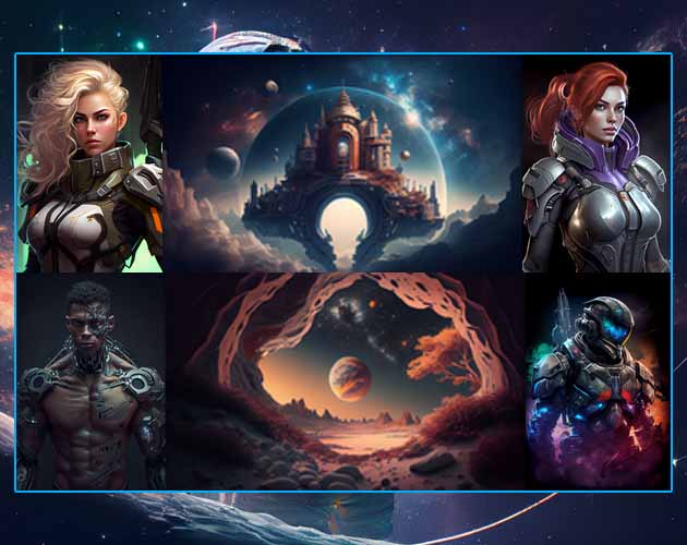 85 Space Assets | Ships | Backgrounds | Characters by Zoja