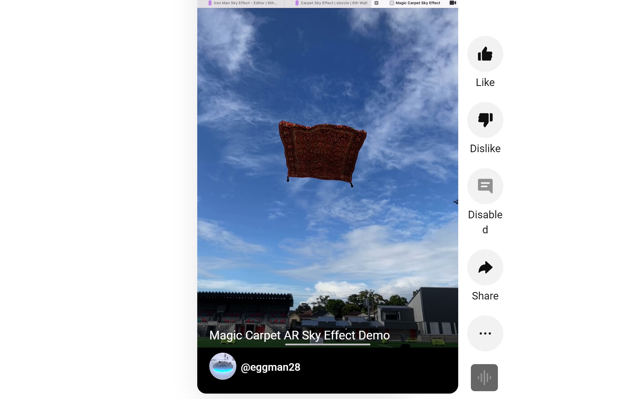 Rate AR Sky Effect - Magic Carpet by EggMan28 for 8th Wall March ...