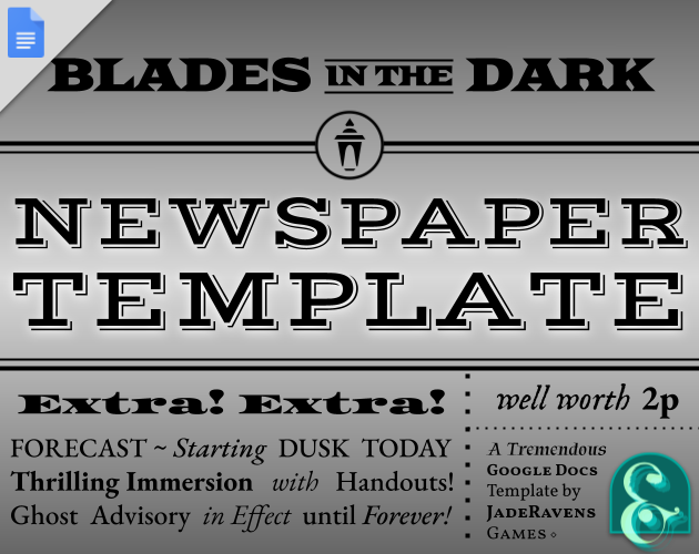 Blades Newspaper Template by JadeRavens