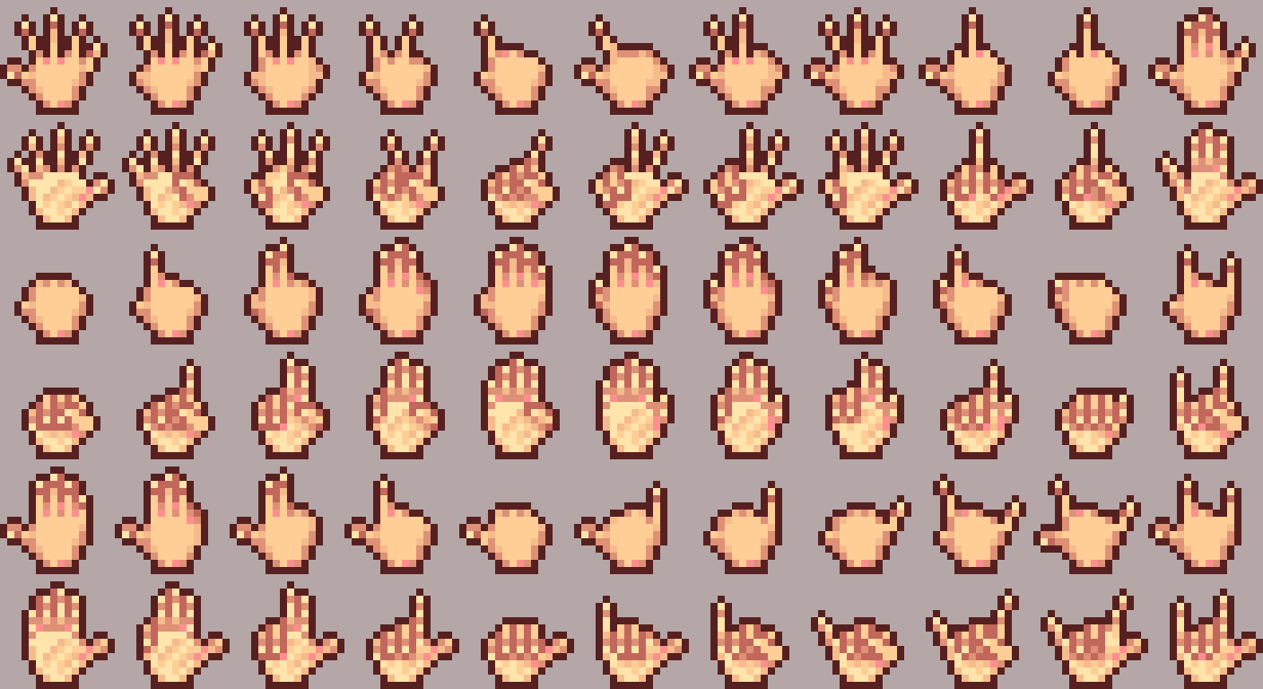 Pixel Hand Gesture Cursor Asset by Lintnaya