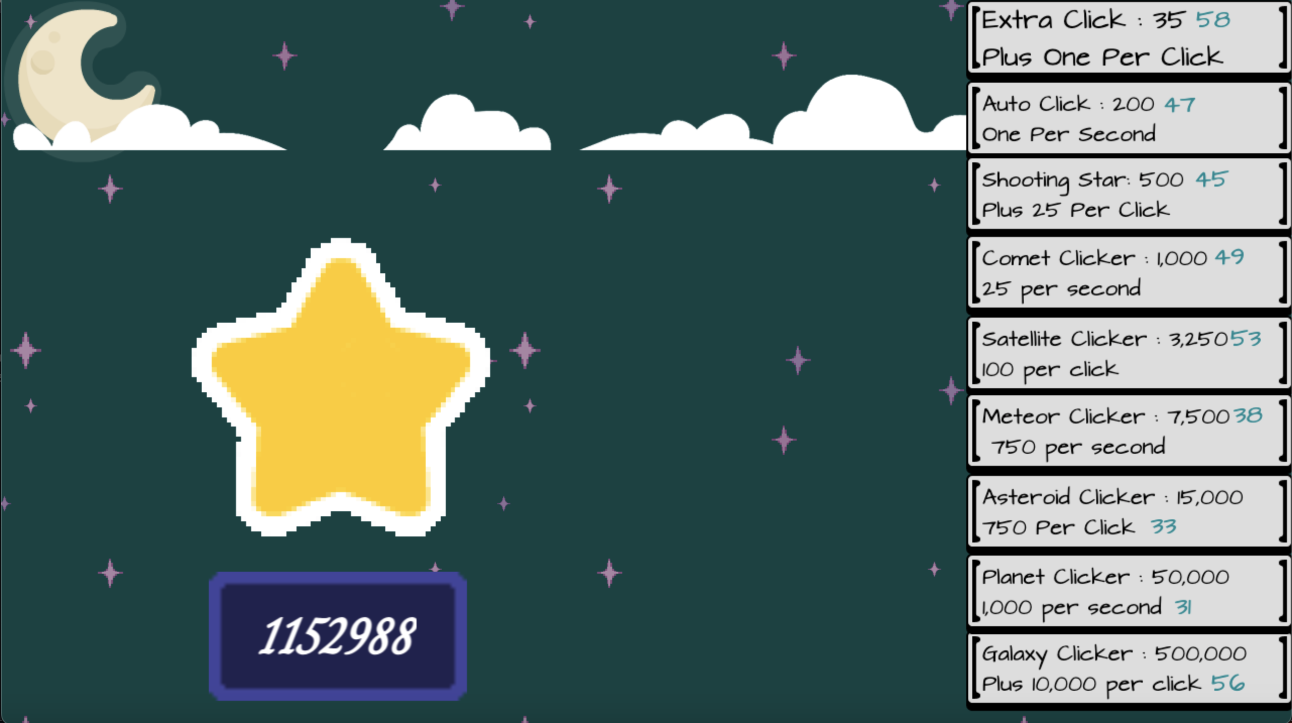 Star Clicker by rc_lunarskull for Clicker Jam Spring 2023 - itch.io