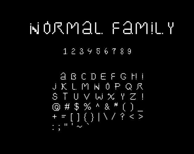 Normal Family [Font] by sarabarkat