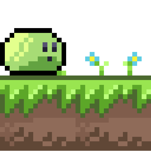 Slime platformer tileset by Lowich
