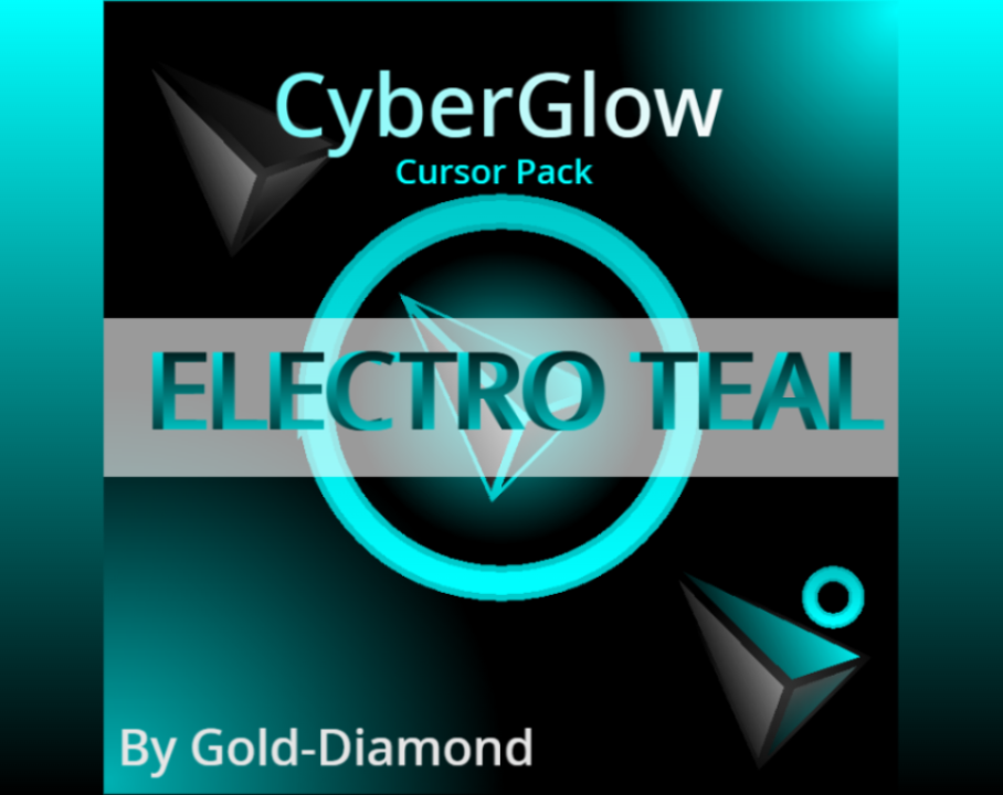 CyberGlow ElectroTeal Cursor pack by odAyzaod