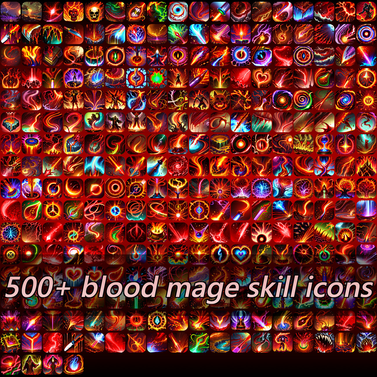 500+ blood mage skill icons by CaptainCatSparrow