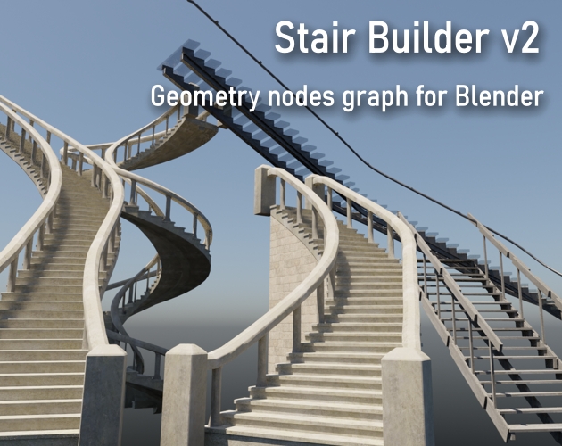 Devlog - Blender Stair Builder v2 - procedural stairs by Rytelier