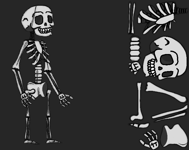 Cartoon Skeleton by Benny