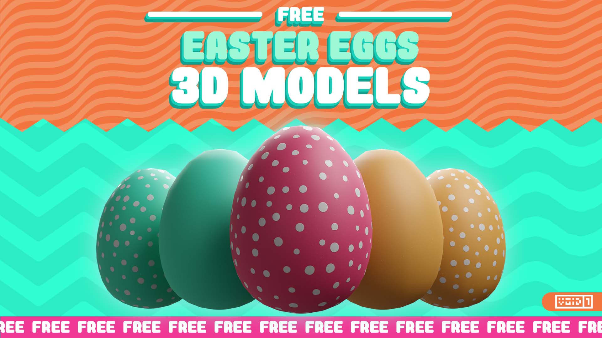 FREE Easter Eggs 3D Models by VOiD1 Gaming
