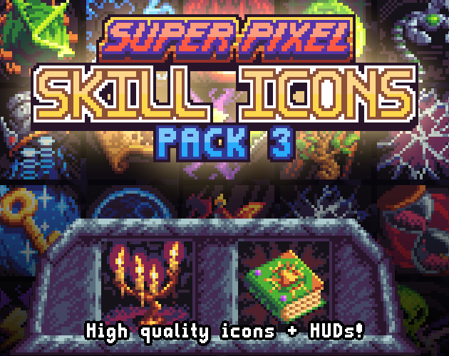 Super Pixel Skill Icons Pack 3 by unTied Games