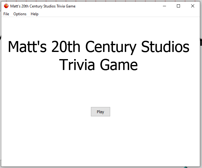 Matt's 20th Century Studios Trivia Game by Matt Metz