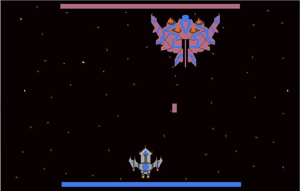 Spaceship boss fight game by OrionZheng