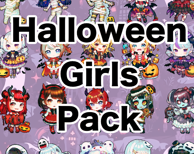Halloween Girls Sprite Pack by MasuOne