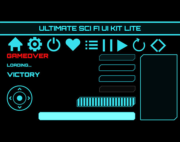 ULTIMATE SCI-FI UI KIT LITE-PC GAME UI ASSET by Hazestorm Studio