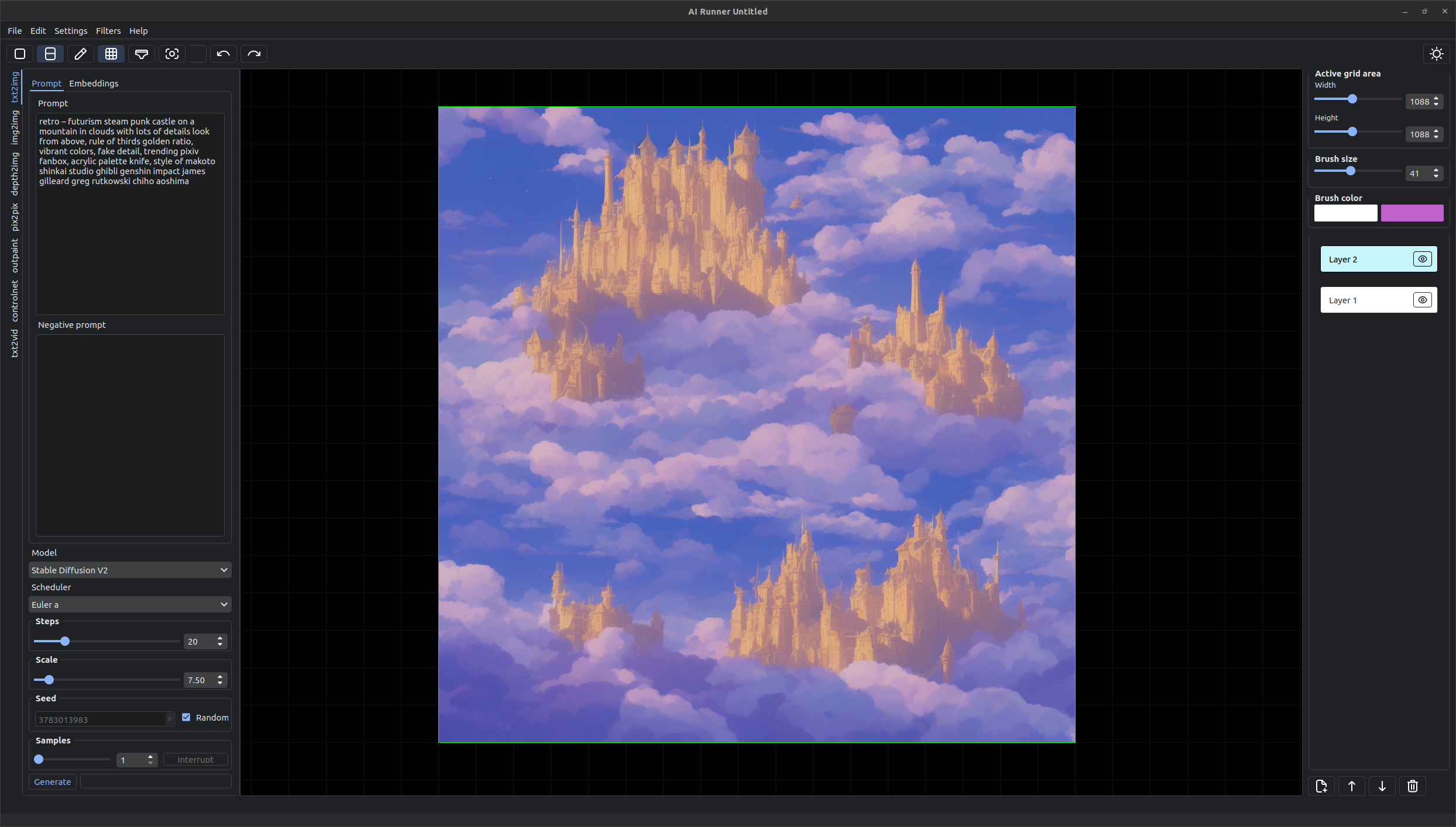 AI Runner with Stable Diffusion | AI Art Editor by Capsize Games