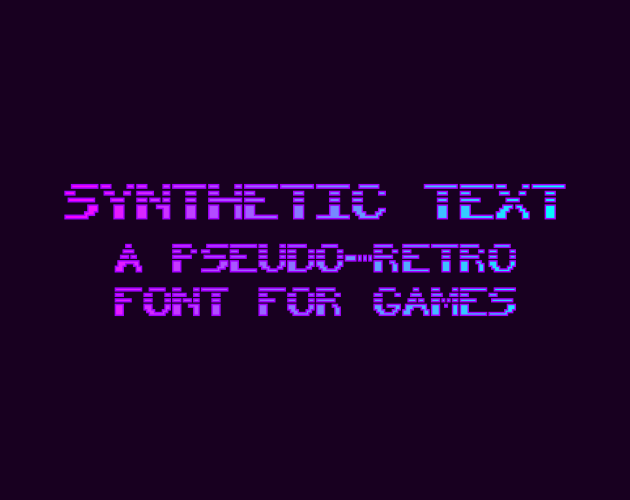 'Synthetic Text,' a bitmap font by iot-games
