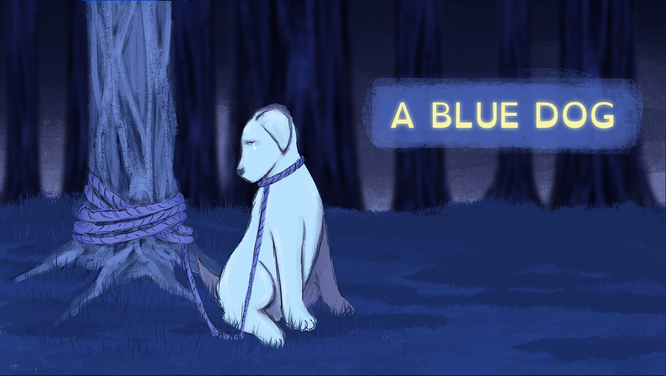 A Blue Dog by Matt FESQUET