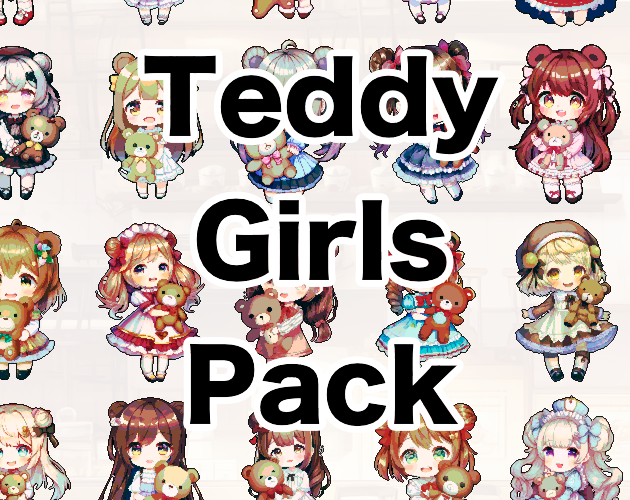 Teddy Bear Girls Sprite Pack by MasuOne