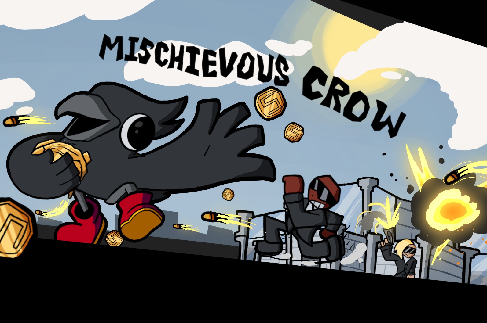 Mischievous Crow by Foxyrobo