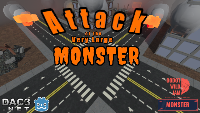 Attack of the Very Large Monster by dac3 for Godot Wild Jam #56 - itch.io