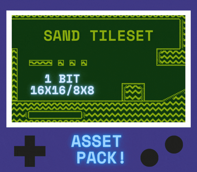 Platform Sand Tileset 1 Bit Pack (16x16 & 8x8) by Pepe Jamal
