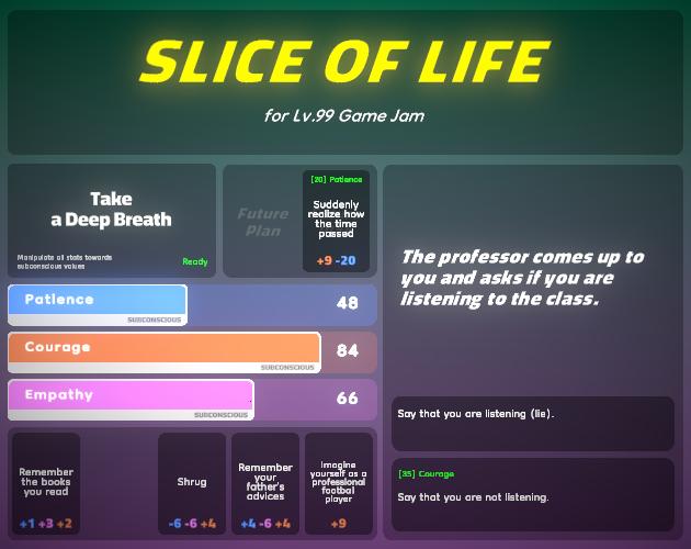 Slice of Life (Open Your Eyes to Restart) by Neutrinora, Taylan, Levonardo for Lv. 99 Game Jam ...